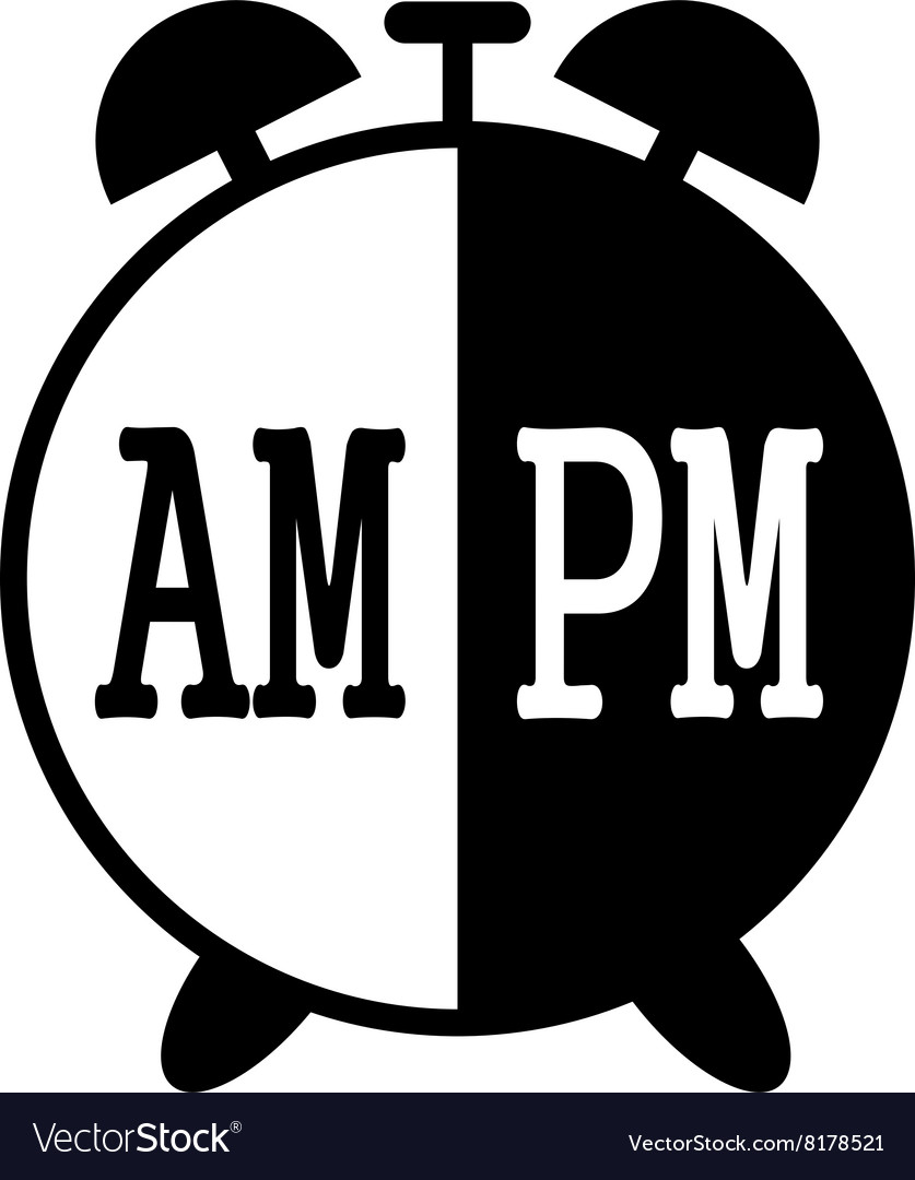 Am pm1 Royalty Free Vector Image - VectorStock