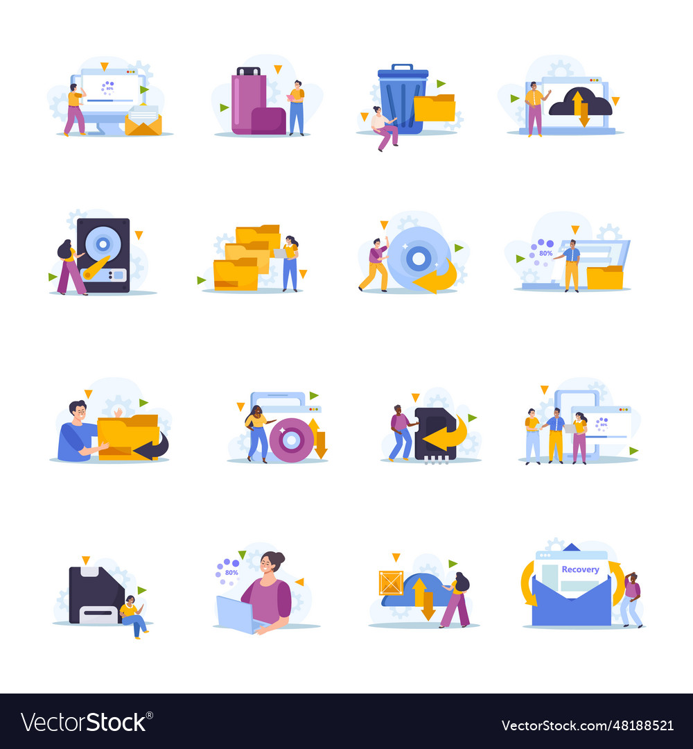 Back up data set Royalty Free Vector Image - VectorStock