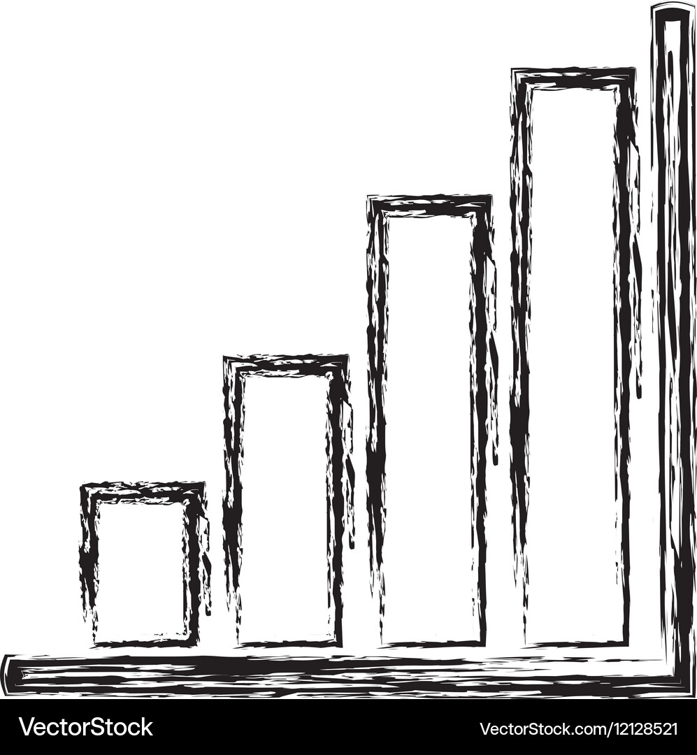 Bars statistics isolated icon Royalty Free Vector Image