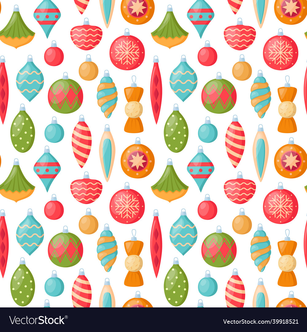 Bright seamless pattern with christmas tree Vector Image
