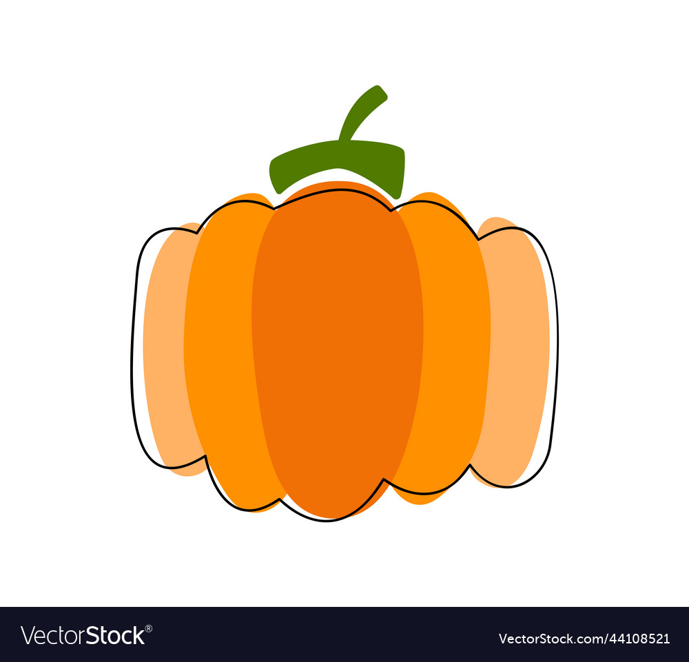 Colorful autumn doodle pumpkin Royalty Free Vector Image