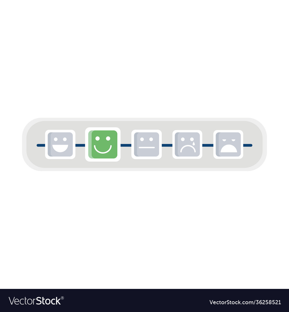 Customer satisfaction bar with emojis faces Vector Image