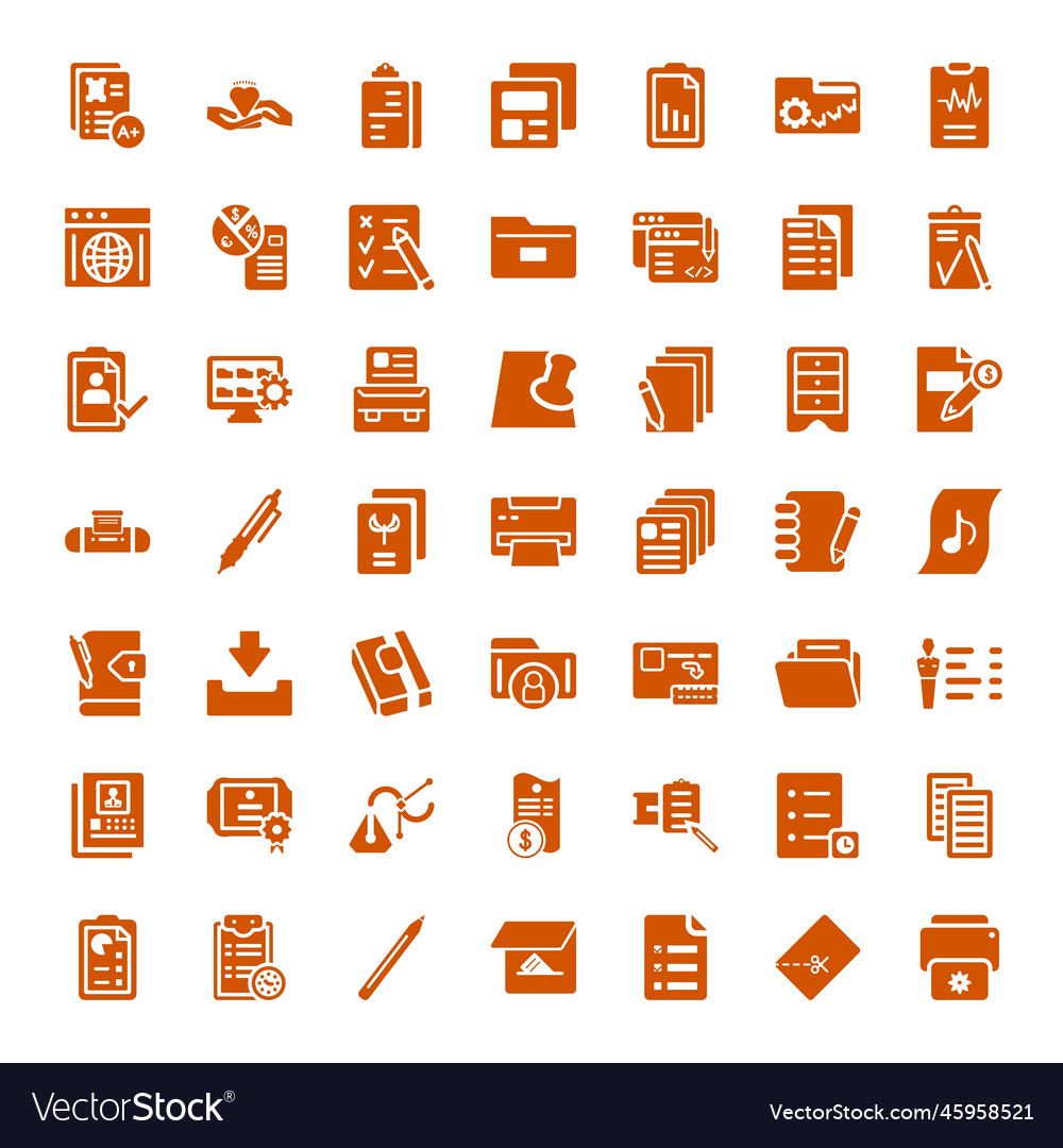 Document icons Royalty Free Vector Image - VectorStock