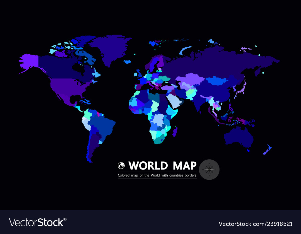 Grand world map graphic element Royalty Free Vector Image