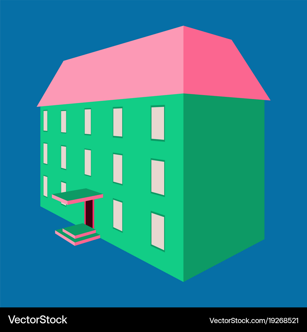 House exterior front view with roof modern Vector Image