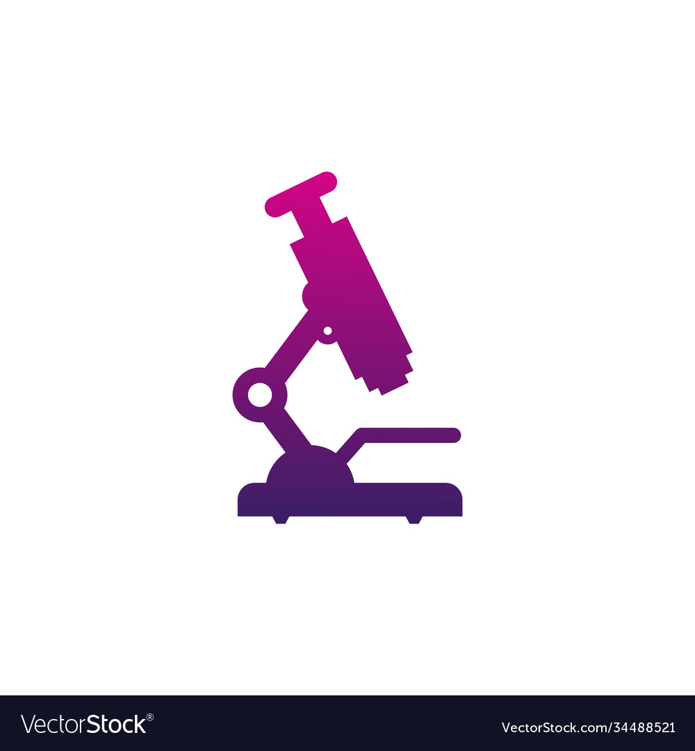 Microscope symbol logo design template Royalty Free Vector