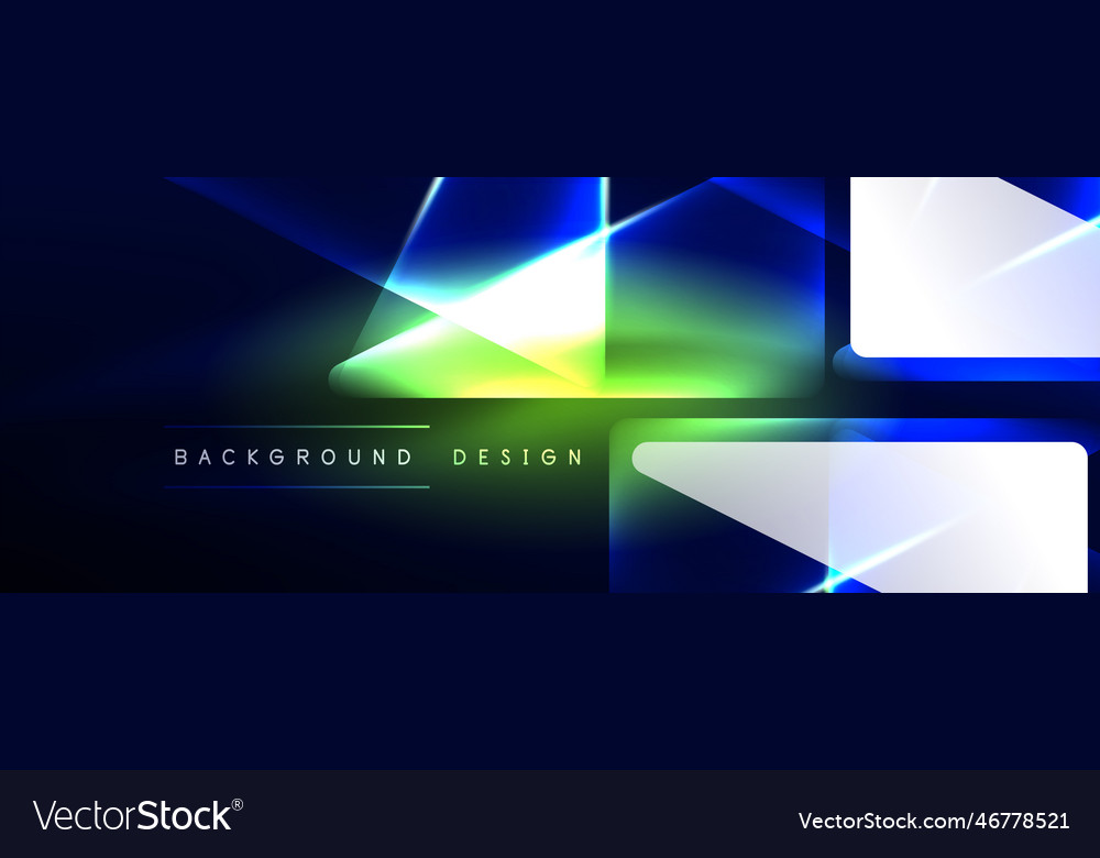Neon lights hacking geometric background virtual Vector Image