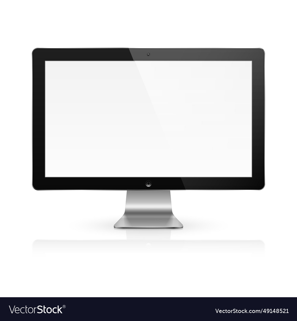 Realistic of computer monitor with blank screen Vector Image