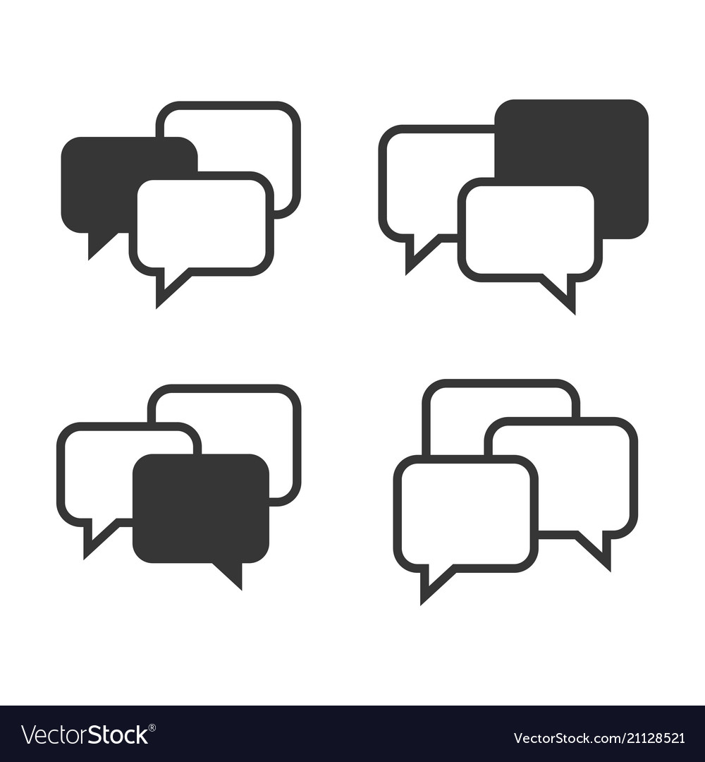 Speech chat bubbles set on white background Vector Image
