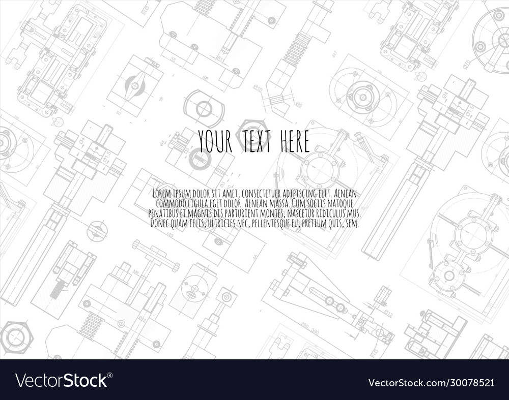Technical drawing background mechanical Royalty Free Vector