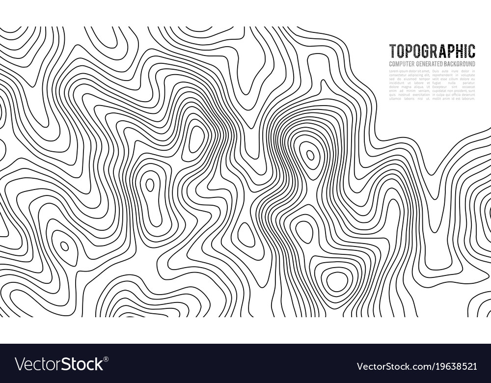 Topographic map contour background topo map Vector Image