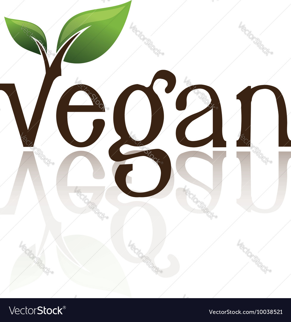 Vegan logo Royalty Free Vector Image - VectorStock
