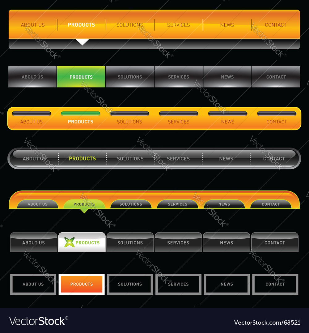 Web menu Royalty Free Vector Image - VectorStock