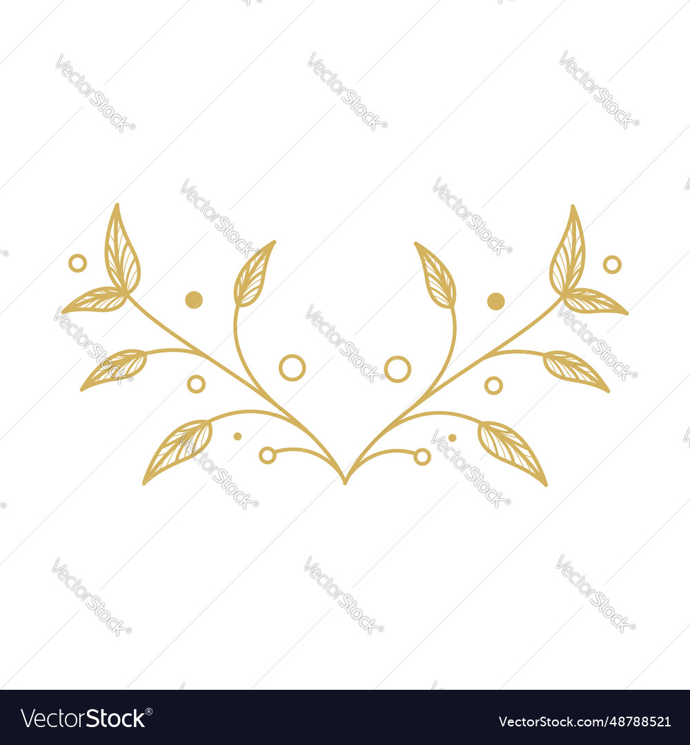Wedding flower frame element design Royalty Free Vector