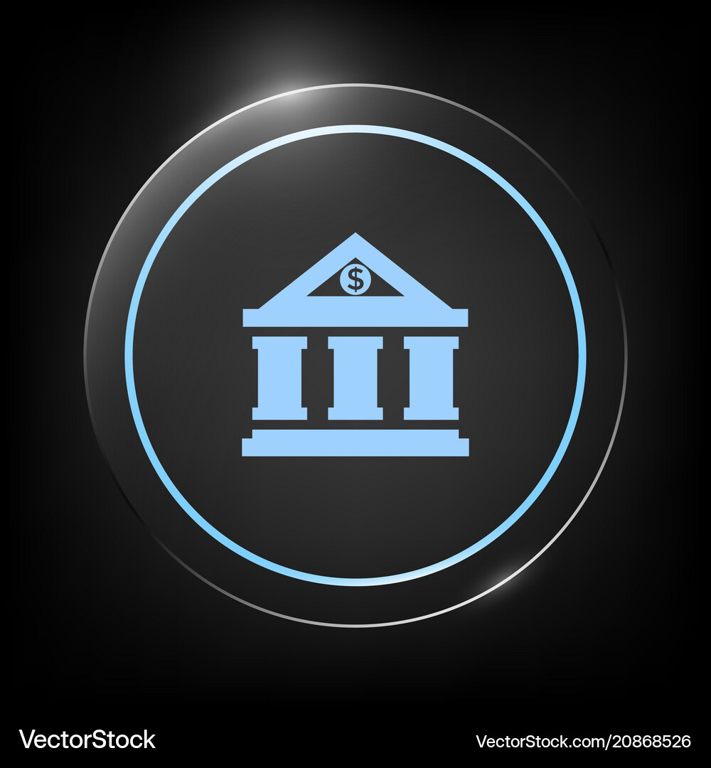 Bank icon with dollar symbol Royalty Free Vector Image