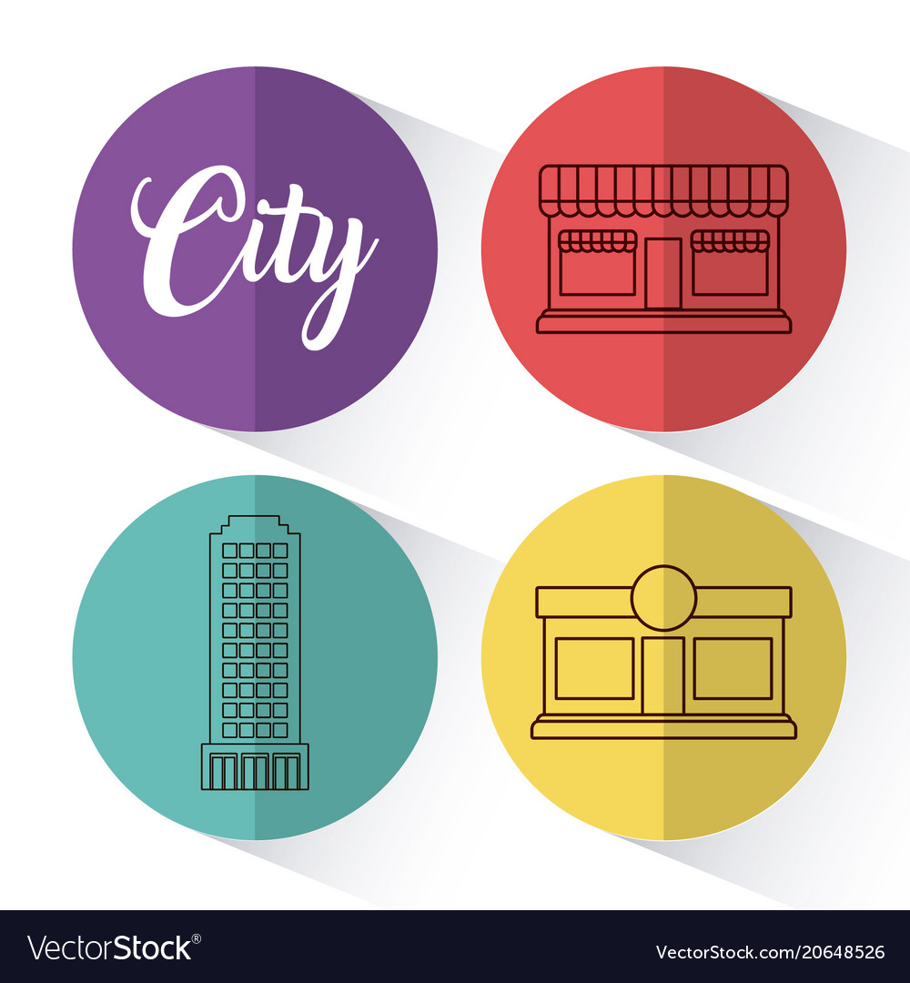 City elements design Royalty Free Vector Image