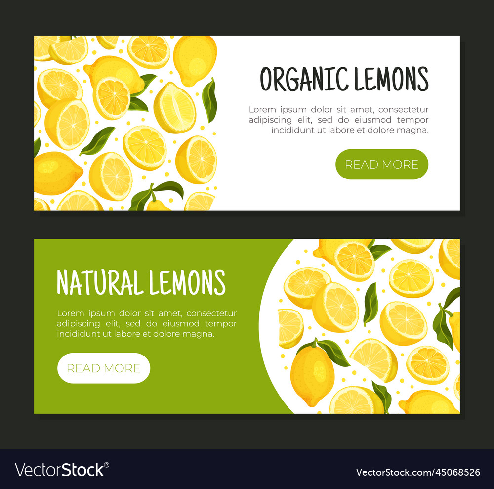 Fresh lemon design with bright yellow citrus fruit