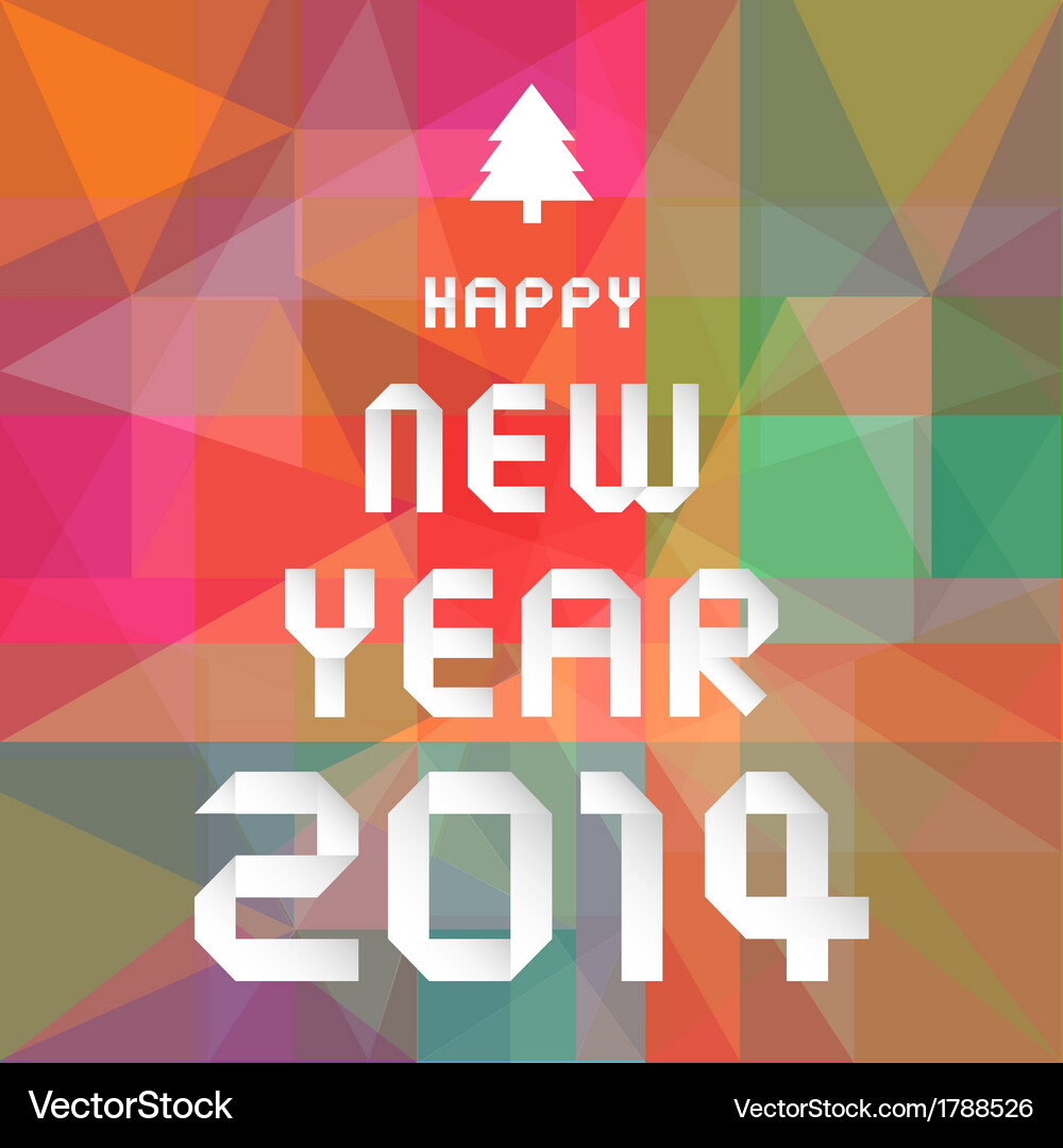 Happy new year 2014 card27 Royalty Free Vector Image