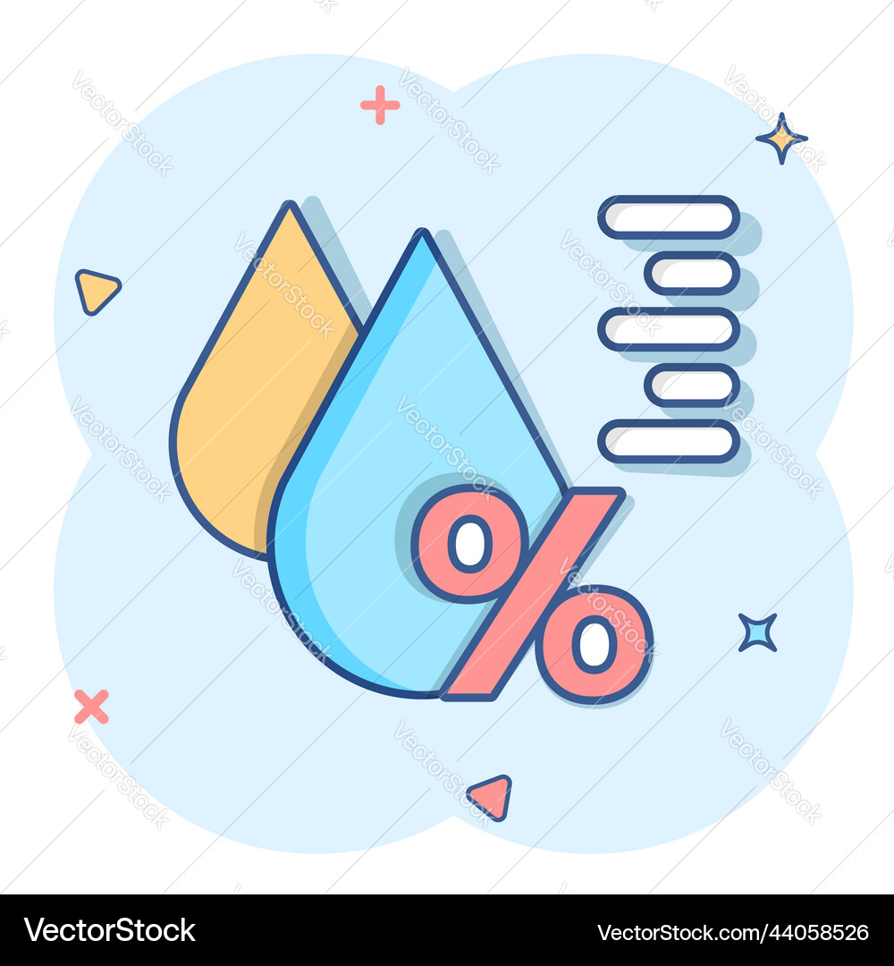 Humidity icon in comic style climate cartoon Vector Image