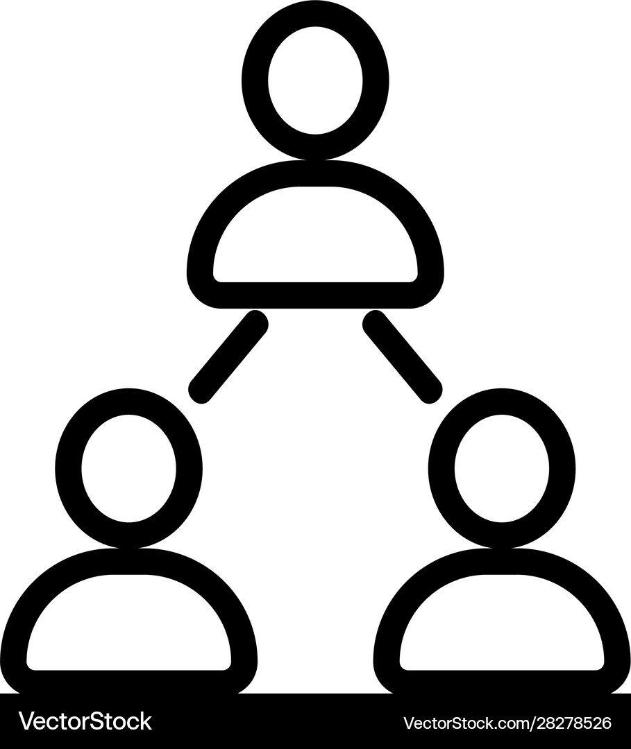 Negotiating people icon isolated contour Vector Image