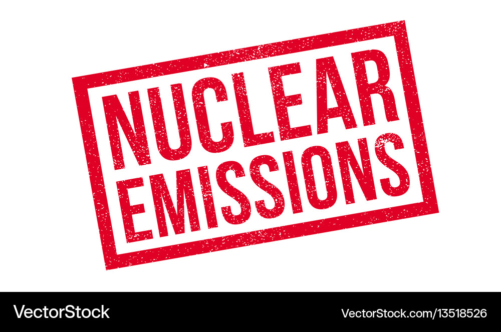 Nuclear emissions rubber stamp Royalty Free Vector Image