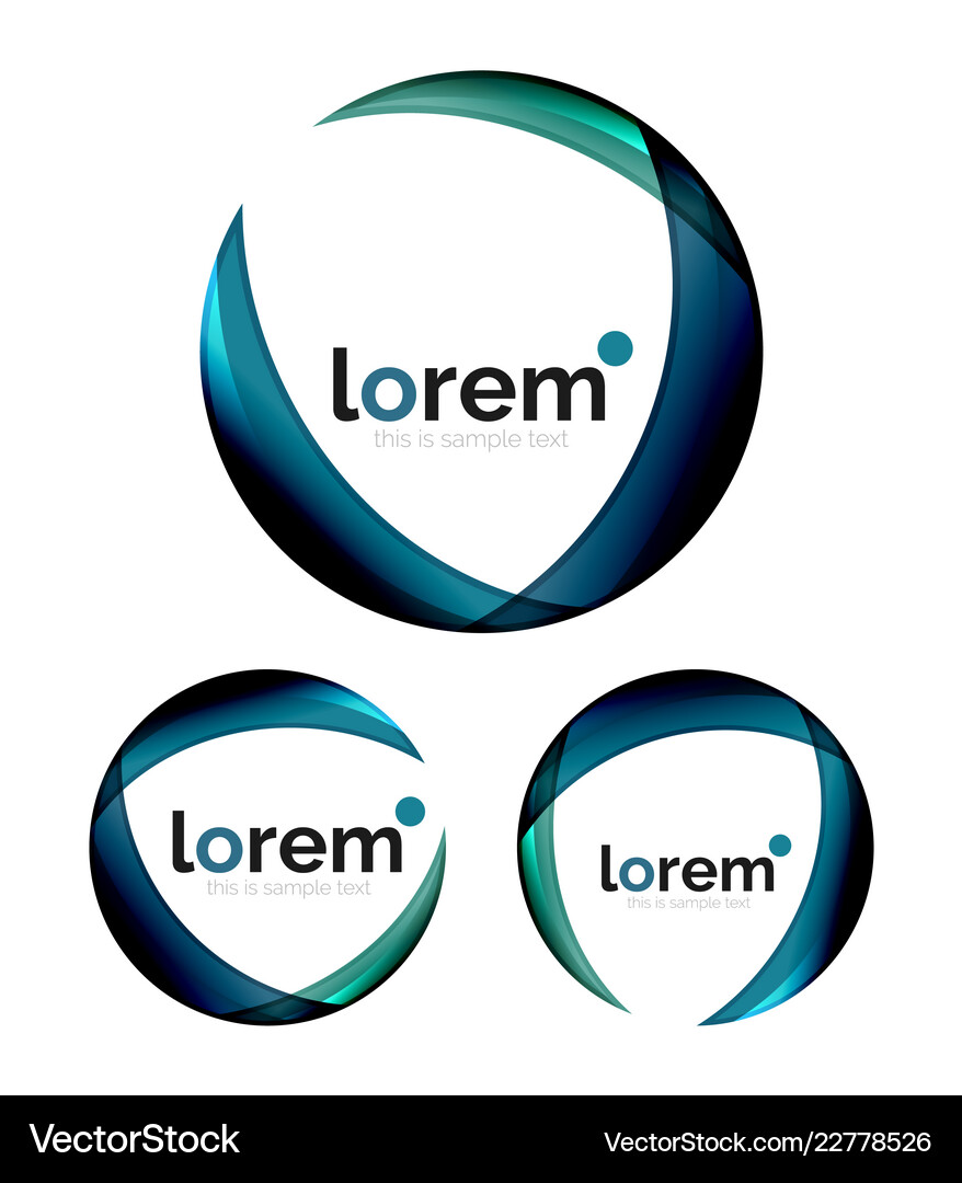 Set of geometric shape convergence logo design Vector Image