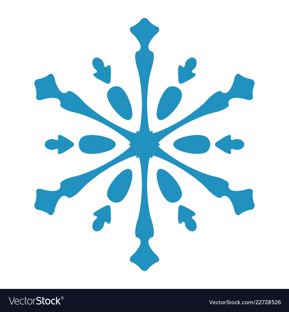 Simple isolated snowflake Royalty Free Vector Image