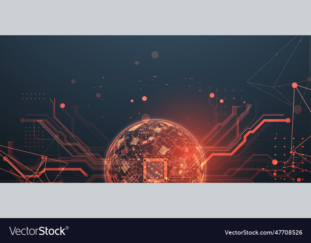 Sphere theme digital technology background Vector Image