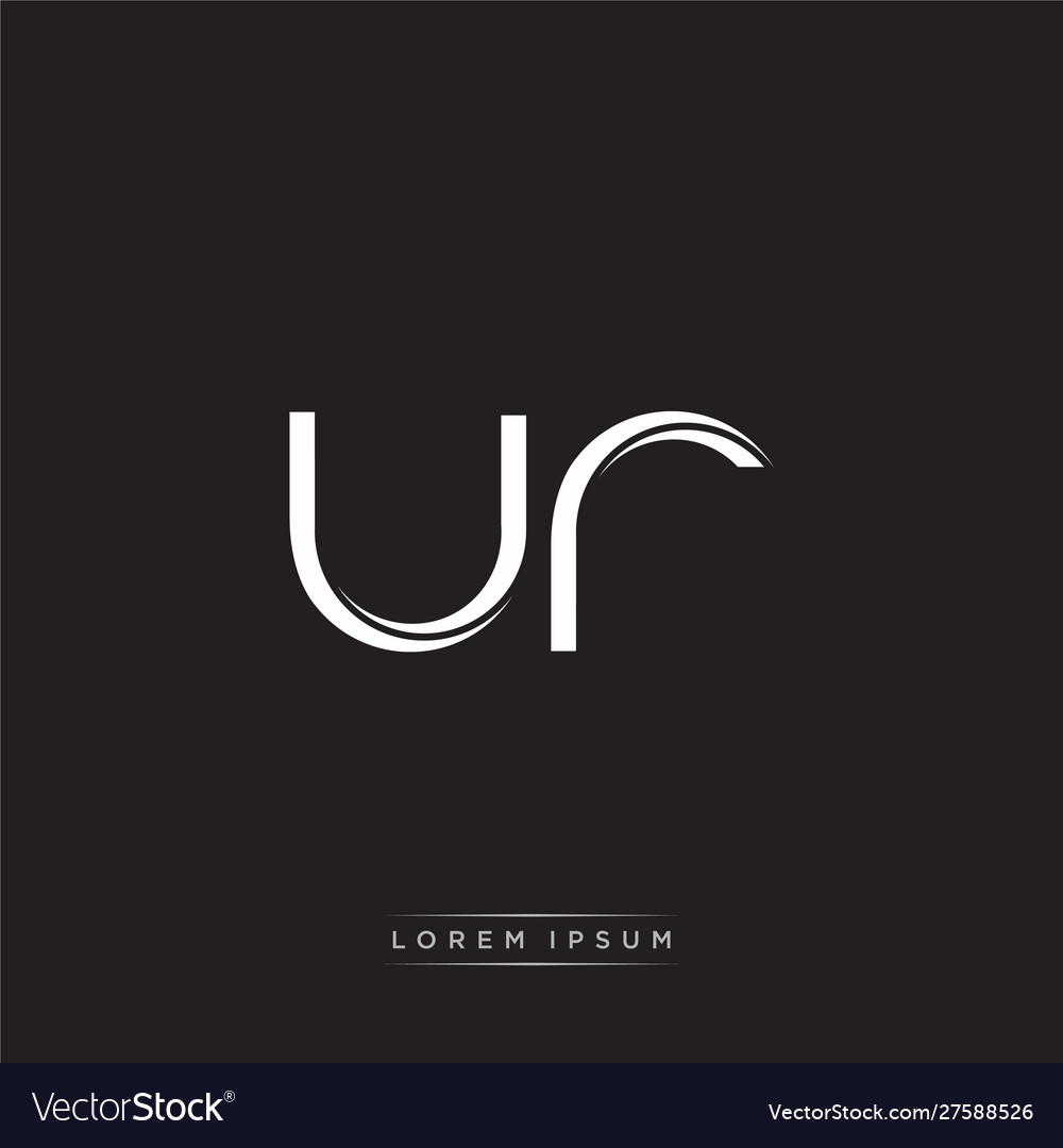 Ur initial letter split lowercase logo modern Vector Image