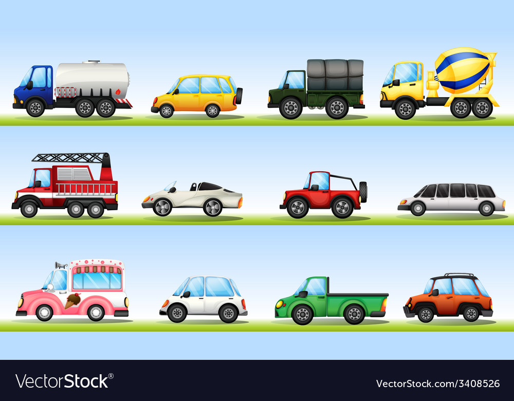 Vehicles Royalty Free Vector Image - VectorStock Vehicles Royalty Free Vector Image - VectorStock