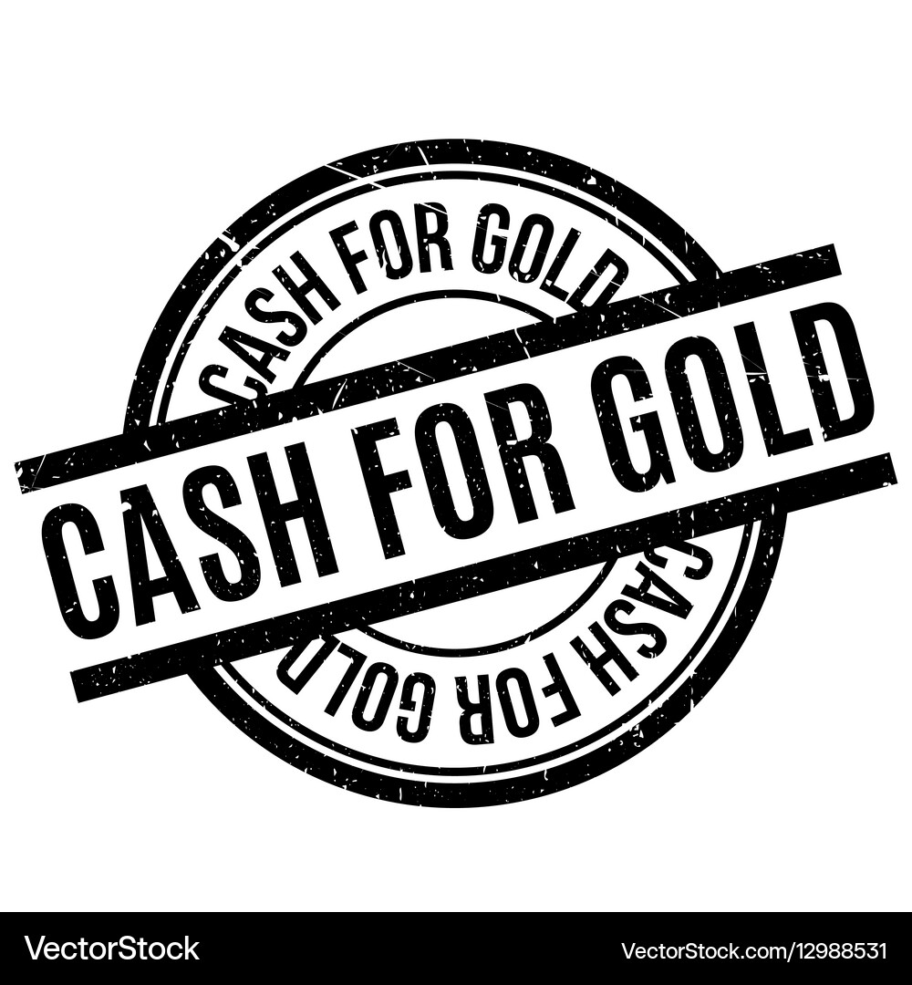Cash for gold rubber stamp Royalty Free Vector Image