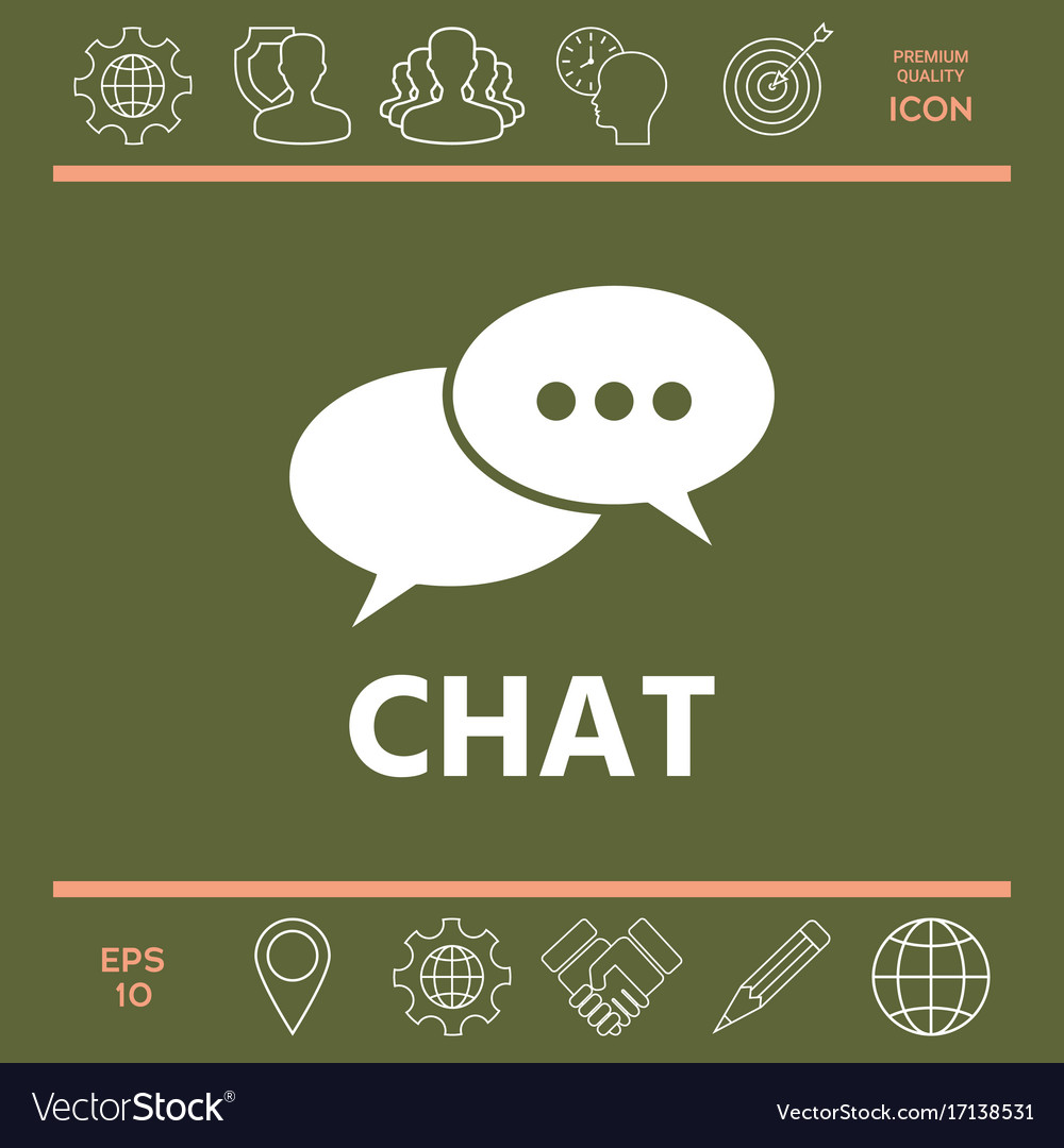 Chat button Royalty Free Vector Image - VectorStock