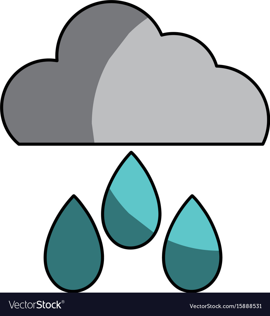 Cloud with rain and natural weather Royalty Free Vector
