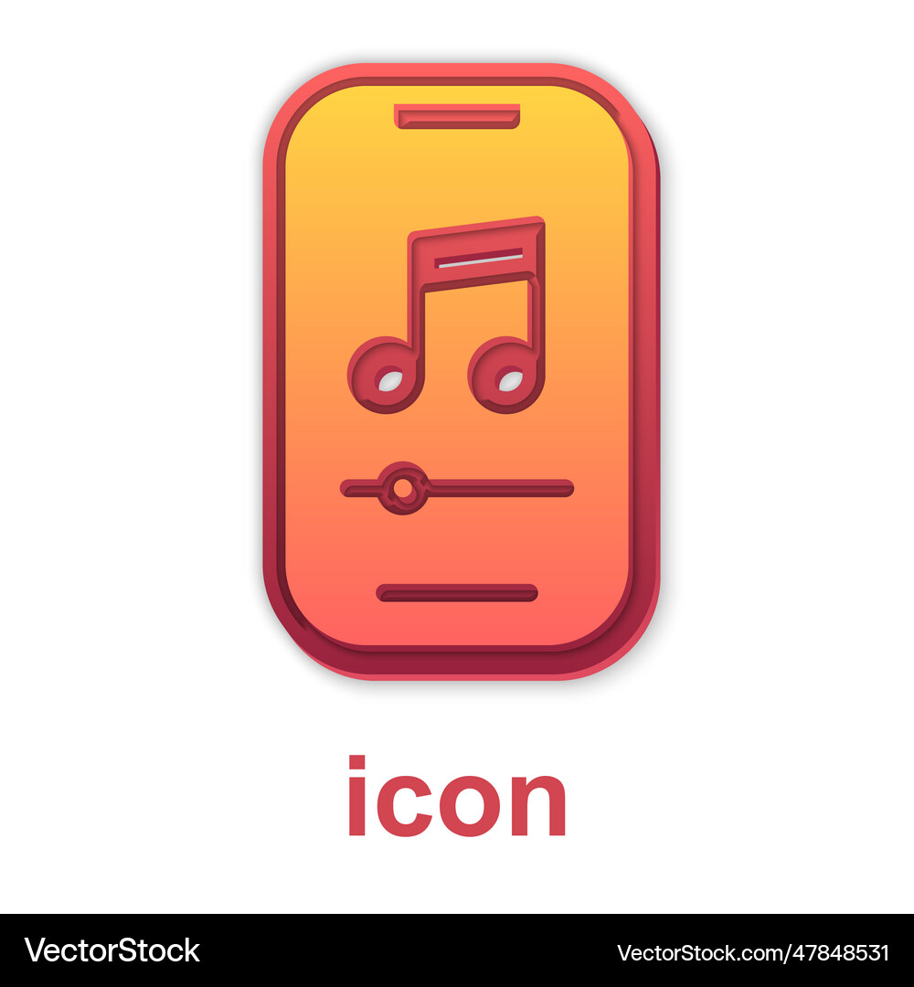 Gold music player icon isolated on white Vector Image