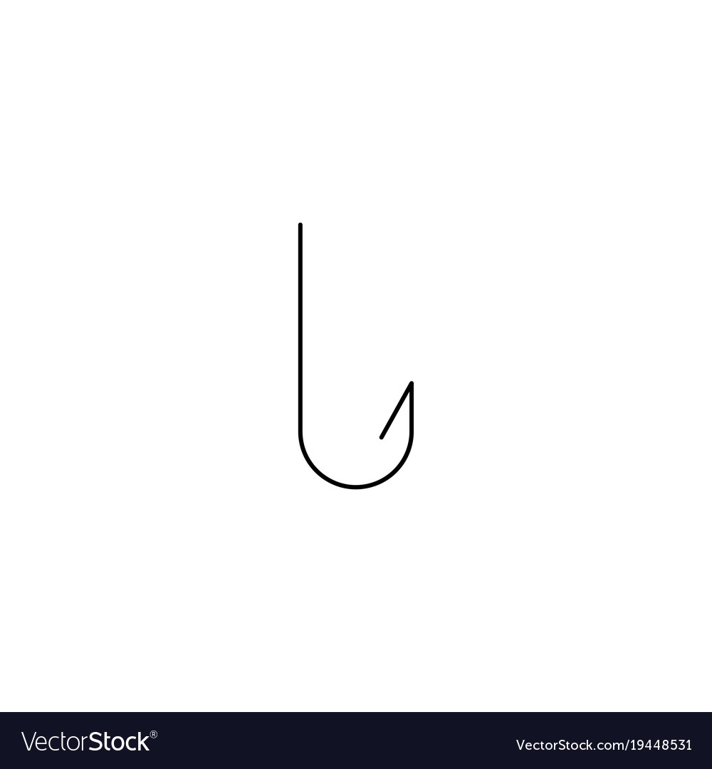 Hook line icon Royalty Free Vector Image - VectorStock