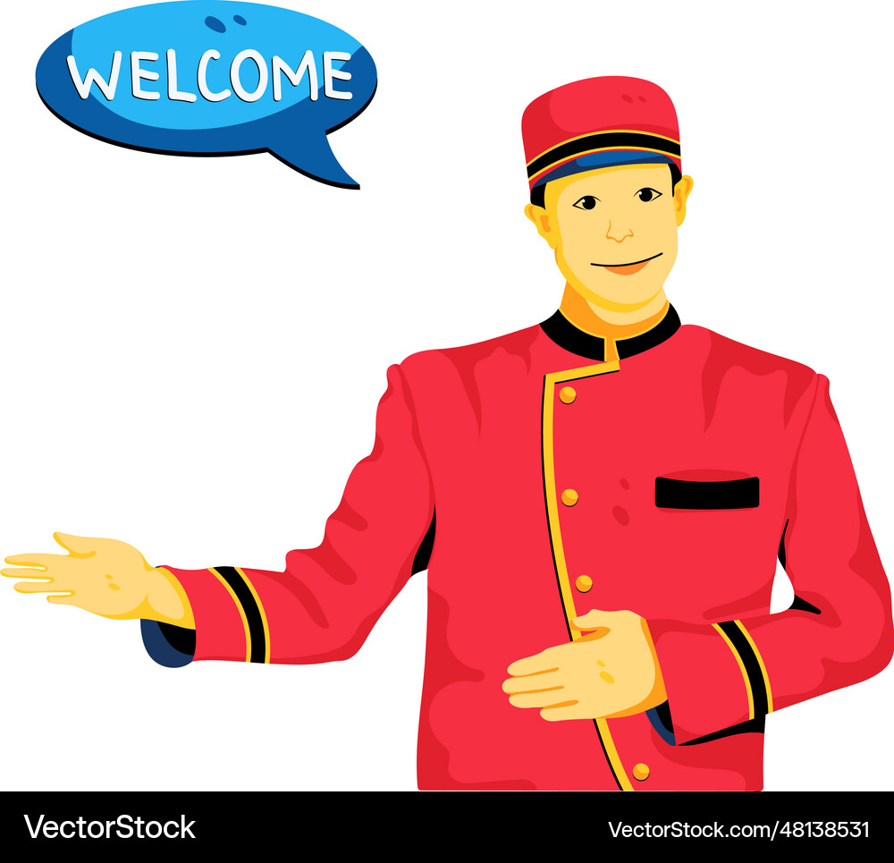 Hotel greeting Royalty Free Vector Image - VectorStock