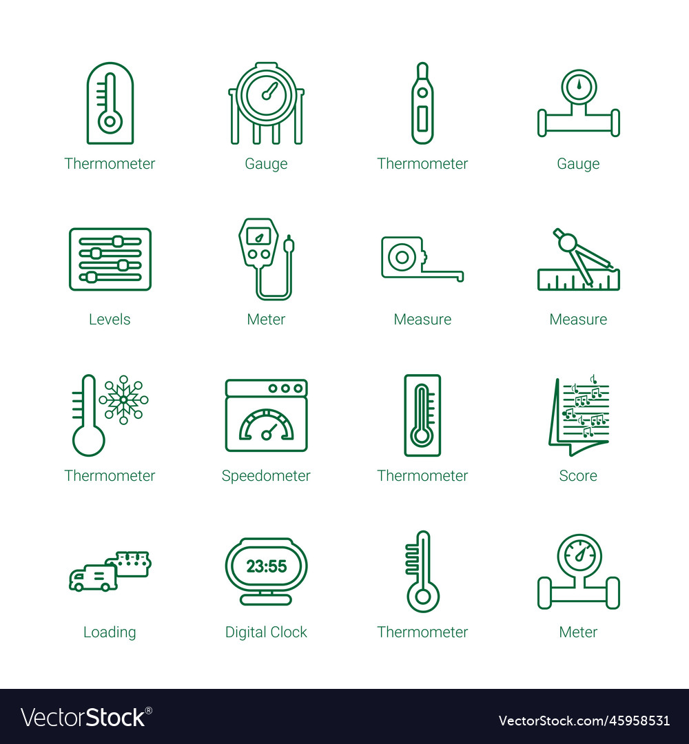 Indicator icons Royalty Free Vector Image - VectorStock