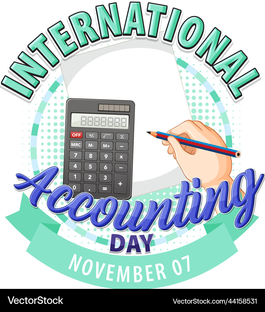 International accounting day logo design Vector Image