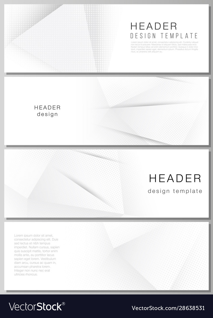 Layout headers banner design template Royalty Free Vector