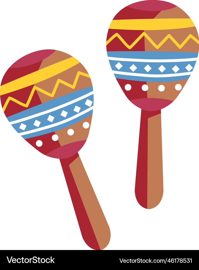 Maracas instrument musical Royalty Free Vector Image