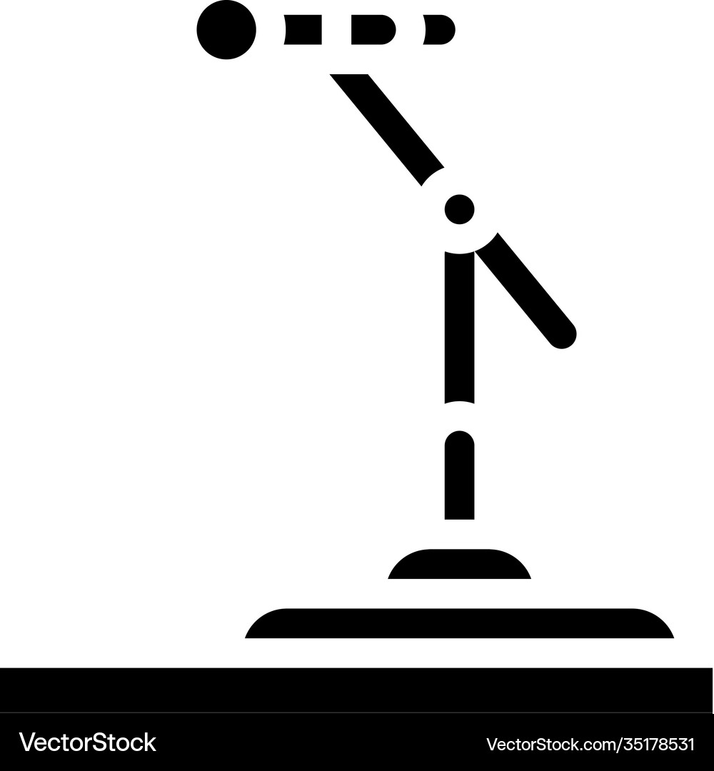 Microphone on stand for speech toast glyph icon Vector Image