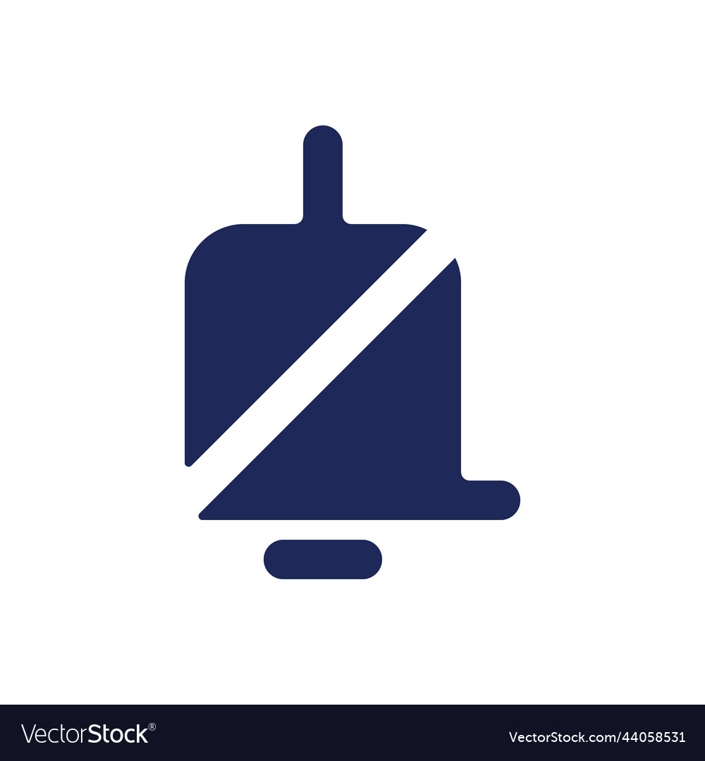 Mute notification sound black glyph ui icon Vector Image