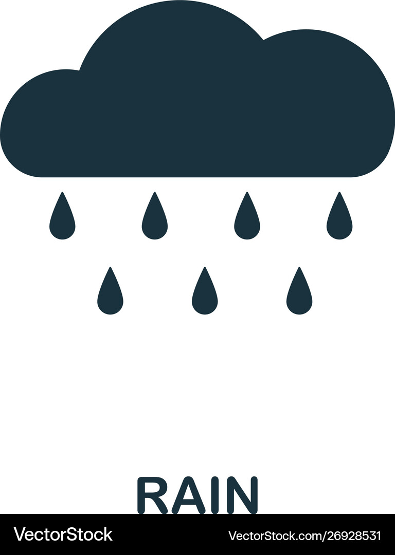 Rain icon symbol creative sign from icons Vector Image