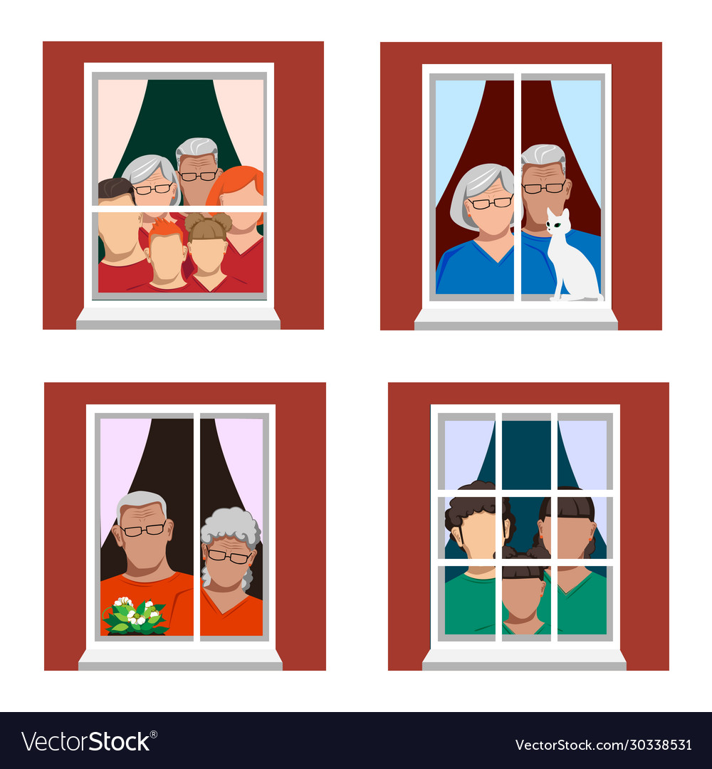 Self isolation Royalty Free Vector Image - VectorStock