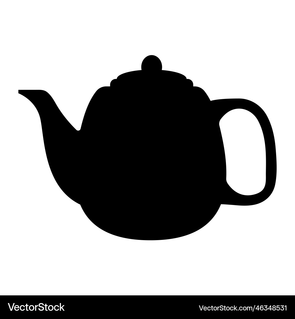 Teapot icon ceramic tea pot glyph sign Royalty Free Vector