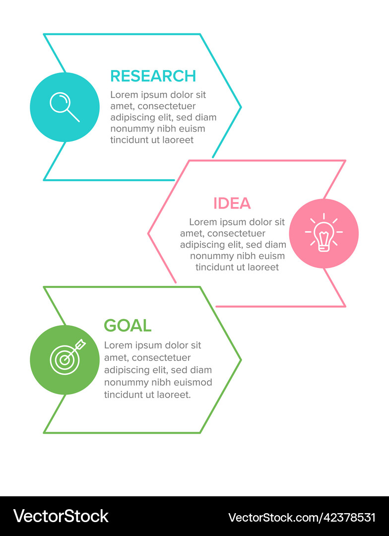 Vertical infographic design with icons and 3 Vector Image