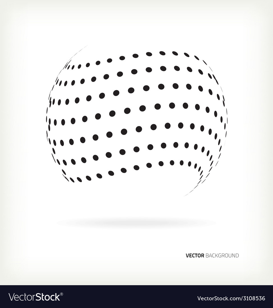 3D sphere from points Royalty Free Vector Image