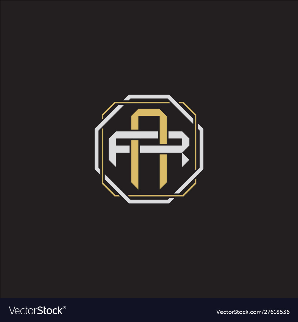 Ar initial letter overlapping interlock logo Vector Image