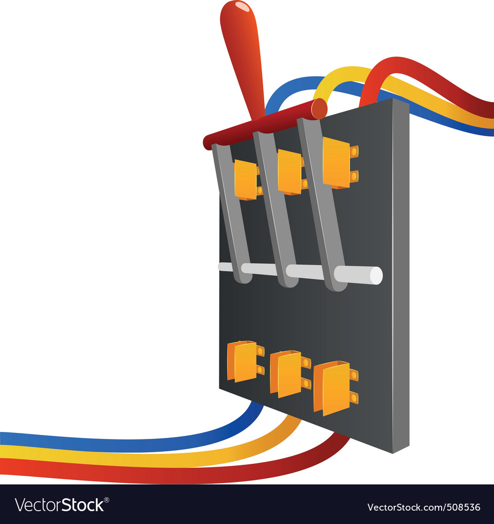 Big breaker switch Royalty Free Vector Image - VectorStock Big breaker switch Royalty Free Vector Image - VectorStock