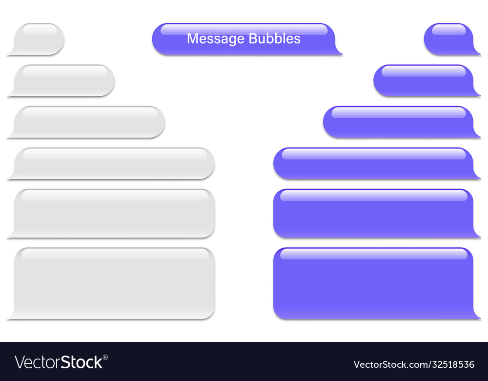 Blank message bubbles chat or messenger Royalty Free Vector